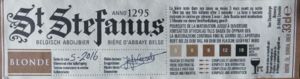 Drink Label: St.Stefanus (Van Steenberge , BelgiumCol:BE-BEER-013498