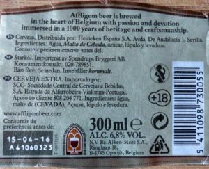 Drink Label: Affligem (Brouwerij Affligem / De Smedt (Heineken ...