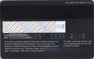 Bank Card: Net+ (Optimal Payments Limited, United Kingdom of Great ...