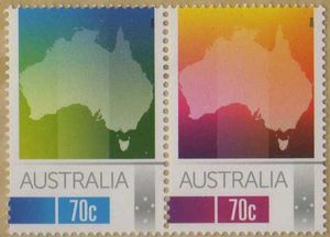 Stamp: Map of Australia 2014 (Australia(Greeting stamps - Special ...