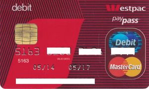 Tarjeta de Banco: Westpac debit paypass (Westpac Banking Corporation ...