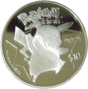Moneda: 10 Dollars (Pokémon - Pikachu) (Niue(Numismatic Product ...