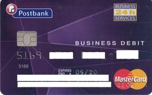 Bank Card: Postbank MasterCard Business Debit 24h - 0115 (Postbank ...