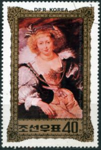 Stamp: Helena Fourment in her wedding dress (Korea, North) (Paintings ...