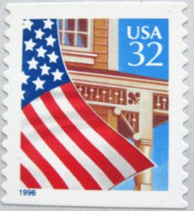 Stamp: Flag over Porch (United States of America(Flag over Porch Issue ...