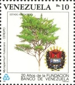 Stamp: Cereipo (Myrospermum frutescens) (Venezuela(Bank of Venezuela ...