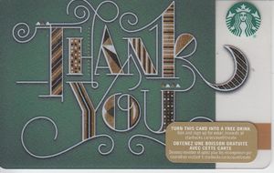 Gift Card: Thank You (Starbucks, Canada) (Gold Series 2015) Col:CA-S ...
