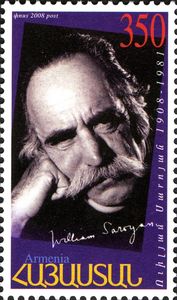 Stamp: 100th Anniversary of the Birth of William Saroyan (Armenia) Mi ...