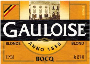 Drink Label: Gauloise Blonde-Blond (Brasserie Du Bocq, BelgiumCol:BE ...