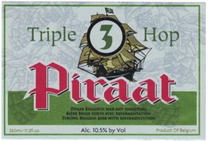 Drink Label: Piraat Triple Hop (Brouwerij Van Steenberge, BelgiumCol:BE ...