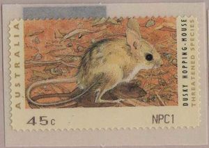 Sello: Counter Printed - Dusky Hopping-mouse (Notomys fuscus ...