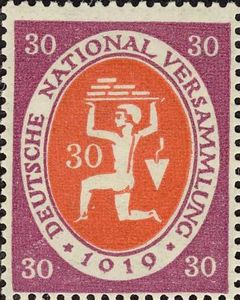 Stamp: Bricklayer (German Realm(Opening of the National Assembly ...