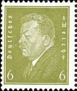 Stamp: Friedrich Ebert (1871-1925), 1st President (German Realm ...