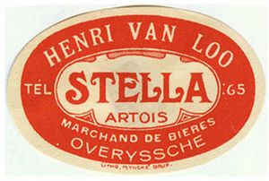Drink Label: 13900 Stella Artois Henri Van Loo (Brouwerij Hoegaarden ...