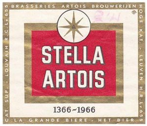Drink Label: Stella Artois (Brouwerij Hoegaarden (InBev) , BelgiumCol ...