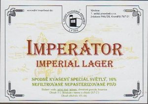 Drink Label: Imperator Imperial Lager 16 (1. Selský pivovárek Kroměříž ...