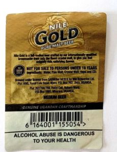 Drink Label: Nile Gold (Nile Breweries LTD., UgandaCol:UG-BEER-000004