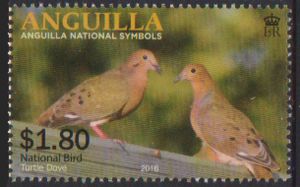 Stamp: Turtle Dove, or Mourning Dove (Zenaida aurita) (Anguilla ...