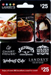 Gift Card: Landry's Black (Over 400 Locations) (Landry's Restaurants ...