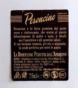Drink Label: Peroni Peroncino (Birra Peroni S.r.l., ItalyCol:IT-BEER-000061