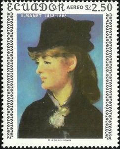 Stamp: Suzon by Manet (Ecuador(Women Portraits) Mi:EC 1366,Sn:EC 763D ...