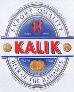 Drink Label: Kalik (Commonwealth Brewery Ltd., BahamasCol:BS-BEER-000004