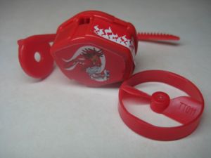 Meal Toy: Red (Kinder Surprise, Europe(Joy - Spinning top launcher) Col ...