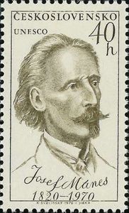 Stamp: Josef Manes (1820-1871), painter (Czechoslovakia(UNESCO ...