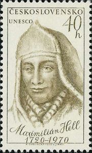 Stamp: Maximilian Hell (1720-1792) (Czechoslovakia) (UNESCO ...