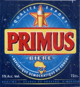 Etiqueta de bebida: Primus (Bralima-Kinshasa, Congo, República ...