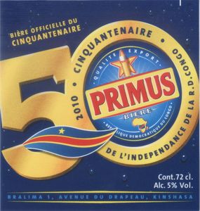 Drink Label: Primus (Bralima-Kinshasa, Congo, Democratic Republic ...