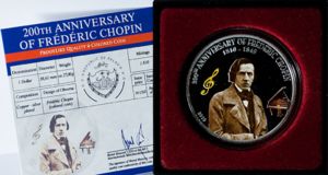 Moneda: 1 Dollar (200th Birthday of Frederic Chopin 1810-1849) (Palaos(200th Birthday of ...