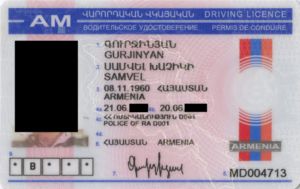 Tarjeta Funcional: Armenia Driving Licence (Permis de Conduire ...