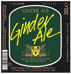 Drink Label: Ginder Ale 33cl (Brouwerij Hoegaarden (InBev) , BelgiumCol ...