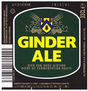 Drink Label: Ginder Ale 33cl (Brouwerij Hoegaarden (InBev) , BelgiumCol ...