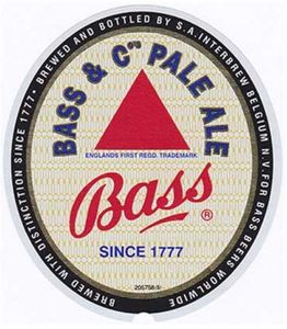 Drink Label: Bass Pale Ale (Brouwerij Hoegaarden (InBev) , BelgiumCol ...