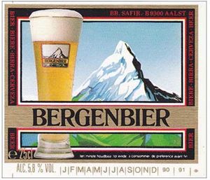 Drink Label: Bergenbier (Brouwerij Hoegaarden (InBev) , BelgiumCol:BE ...