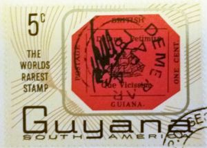 Stamp: 1856 One Cent Stamp Commemoration (Guyana(World's rarest stamp ...