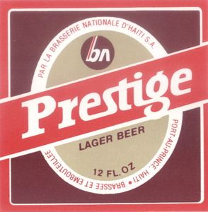 Etiqueta de bebida: Prestige (Brasserie Nationale d'Haiti S.A ...