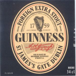 Drink Label: Guinness (Brasserie Nationale d'Haiti S.A., HaitiCol:HT ...