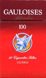 Paquete de Cigarrillos: Gauloises Blondes 100 Light (FranciaCol:FR-CT-0003
