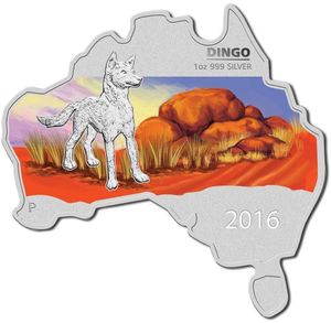Moneda: 1 Dollar (Map Shape - Dingo) (Australia(1970 ~ Hoy ...