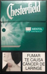 Cigarette Pack: Chesterfield Menthol (Colombia) Col:CO-CT-0018