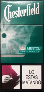 Cigarette Pack: Chesterfield Menthol (ColombiaCol:CO-CT-0020
