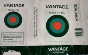 Cigarette Pack: Vantage Menthol (United States of AmericaCol:US-CT-0038