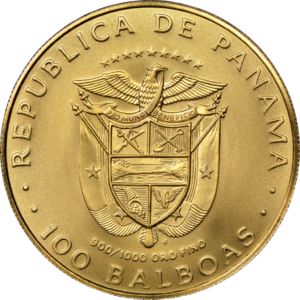 Moneda: 100 Balboas (500th Birthday of Balboa) (Panamá(1903~Today ...
