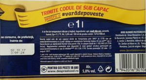 Drink Label: Timisoreana (Ursus Breweries S.A., RomaniaCol:RO-BEER-000117