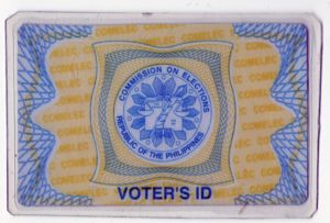Functional Card: Philippines Voter Card (Personal Identification ...