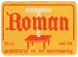 Drink Label: Roman T (tafelbier) (Brouwerij Roman, BelgiumCol:BE-BEER ...