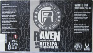 Drink Label: Raven White IPA (Pivovar Raven Plzeň, Czech RepublicCol:CZ ...